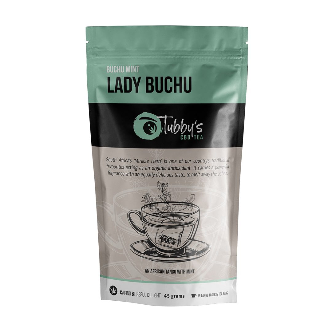Lady Buchu Tea Mylar Bag - 10 Tea bags - 15mg - Broad Spectrum - Tubby ...